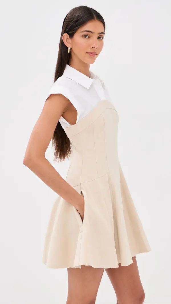 Simkhai Sundae Linen Blend Mini Dress
