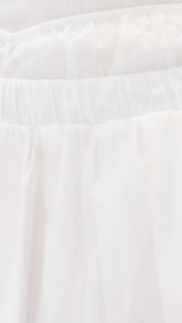 DARKPARK Culotte Balloon Pants In Sheer Voile - White