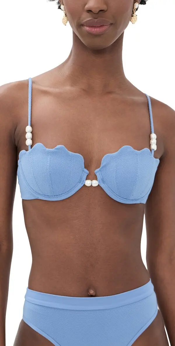 L*Space Sunrise Shell Bikini Top - Chambray