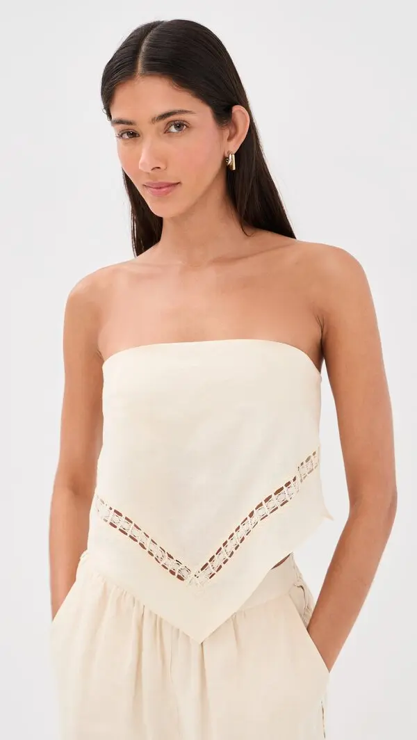 Simkhai Lahni Linen Lace Top