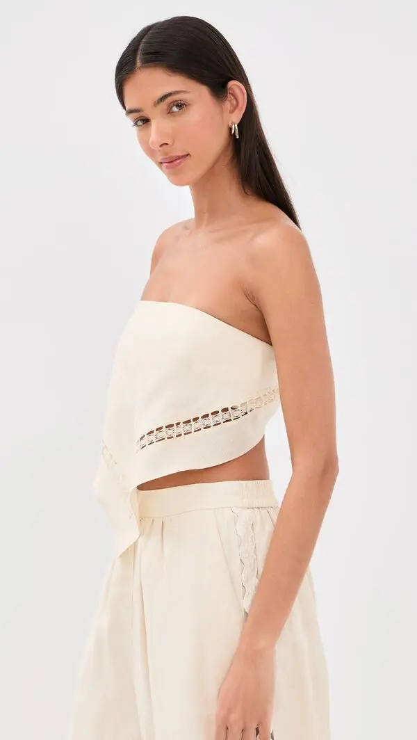 Simkhai Lahni Linen Lace Top
