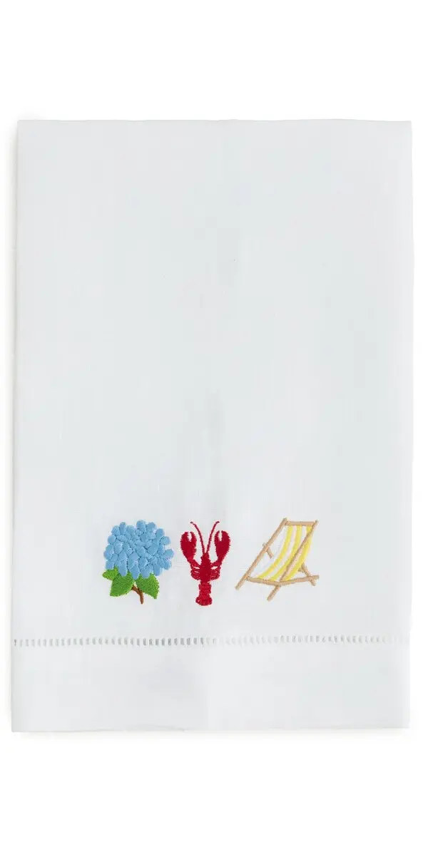 ABBODE East Coast Icons Tea Towel - White