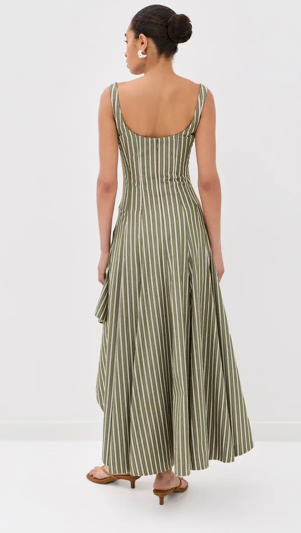 Monse Striped Corset Maxi Dress