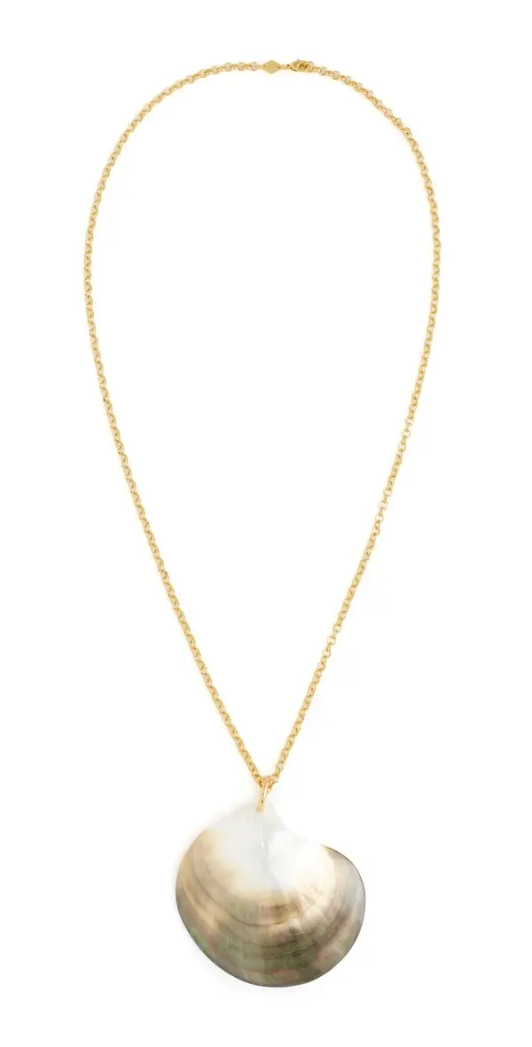 Anni Lu Golden Shell Pendant Necklace - Ecru
