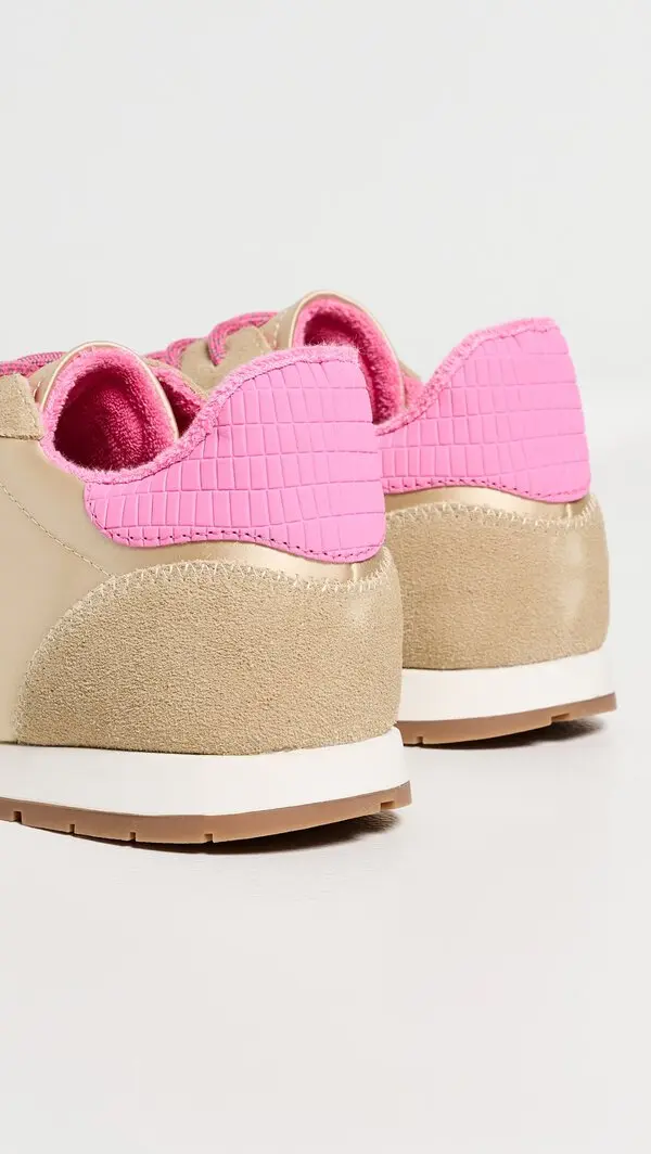 BACK 70 Satin Sneakers With Suede Trim - Beige