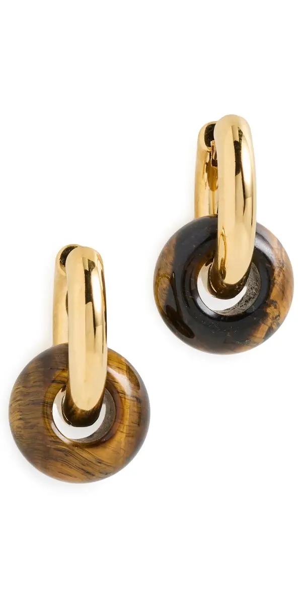Anni Lu Glazed Donut Hoop Earrings - Eye Of The Tiger