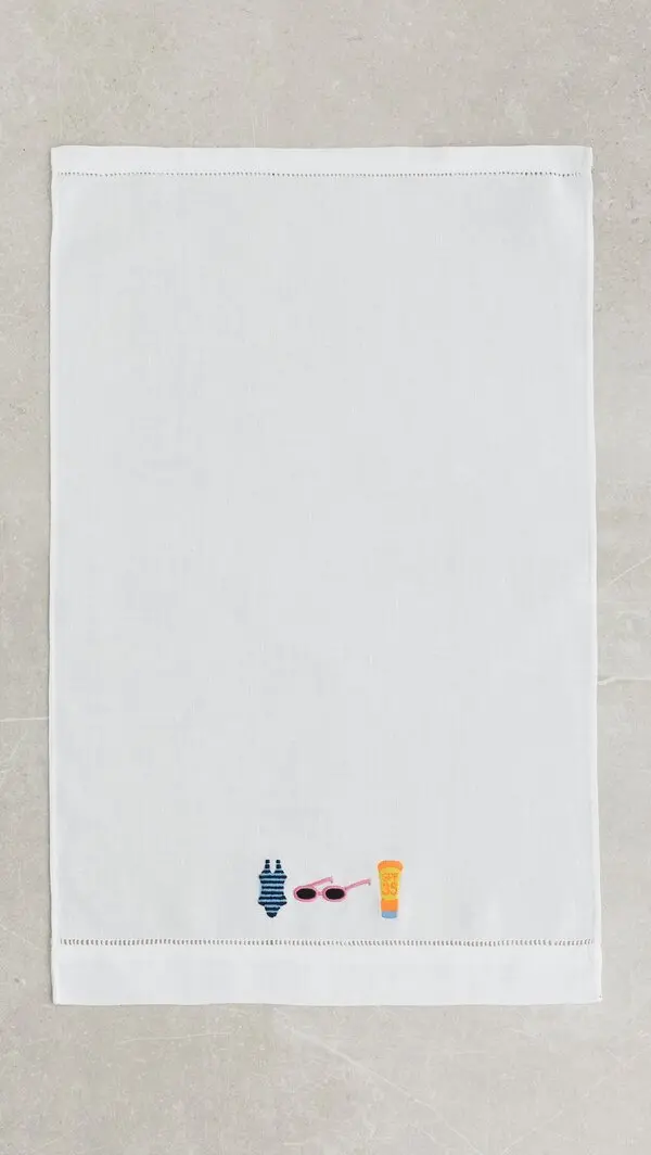 ABBODE Beach Icons Tea Towel