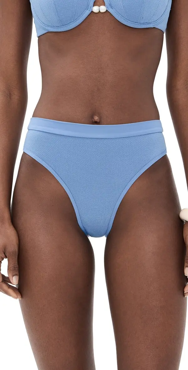 L*Space Bitsy Frenchi High Waisted Cheeky Bottoms - Chambray