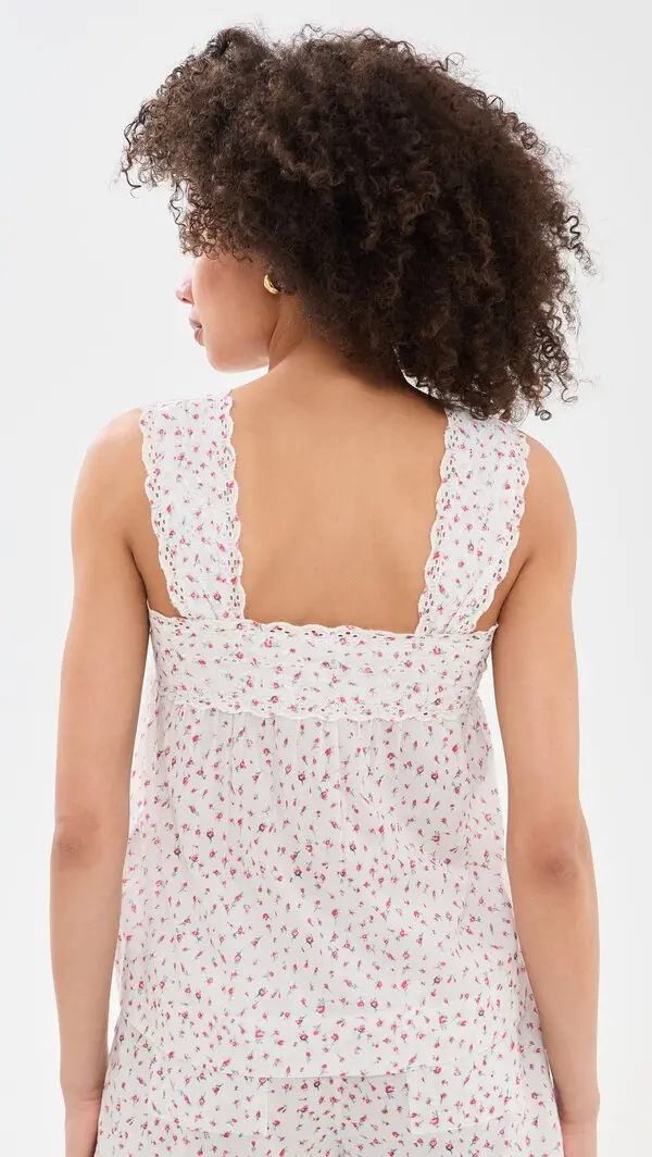 DAMSON MADDER Harrietta Button Through Cami With Floral Embroidery