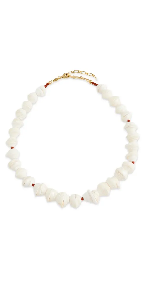 Anni Lu Shell Accented Necklace - Gold