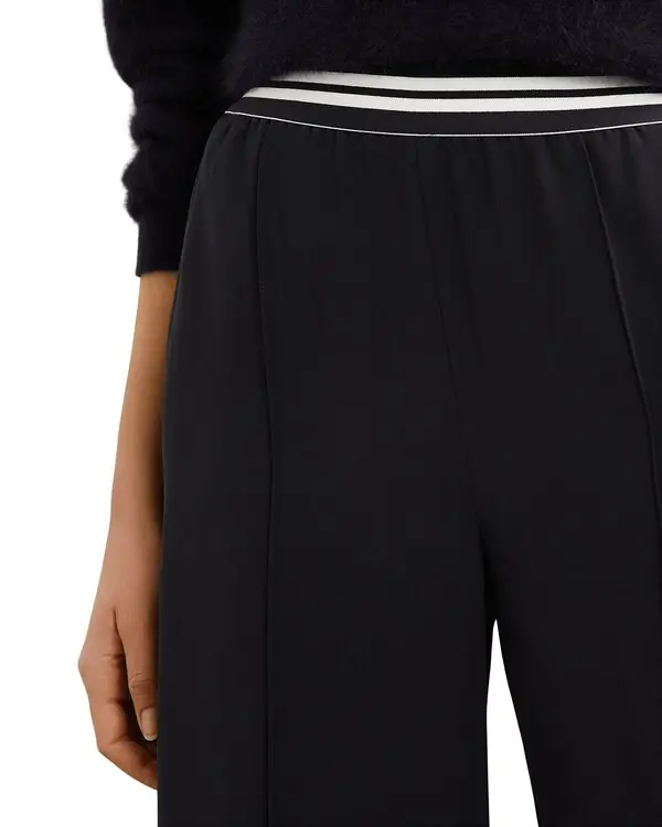 REISS Petite Sonnie Wide Leg Pants - Navy