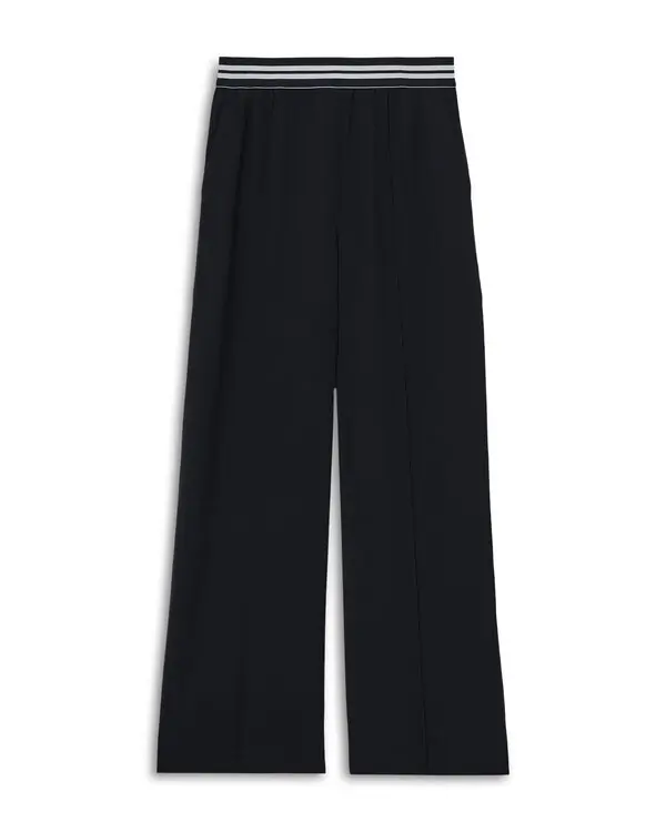 REISS Petite Sonnie Wide Leg Pants - Navy
