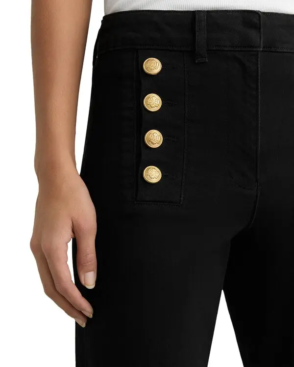 REISS Petites Athena Flare Leg Jeans - Black