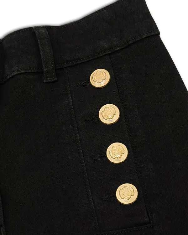 REISS Petites Athena Flare Leg Jeans - Black