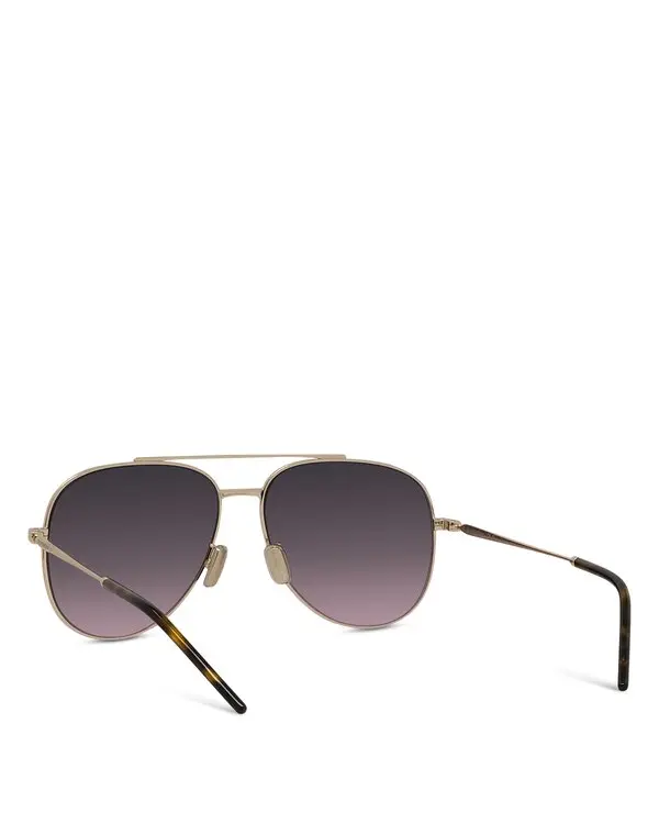 Givenchy City Pilot Aviator Sunglasses 58mm - Gold/brown