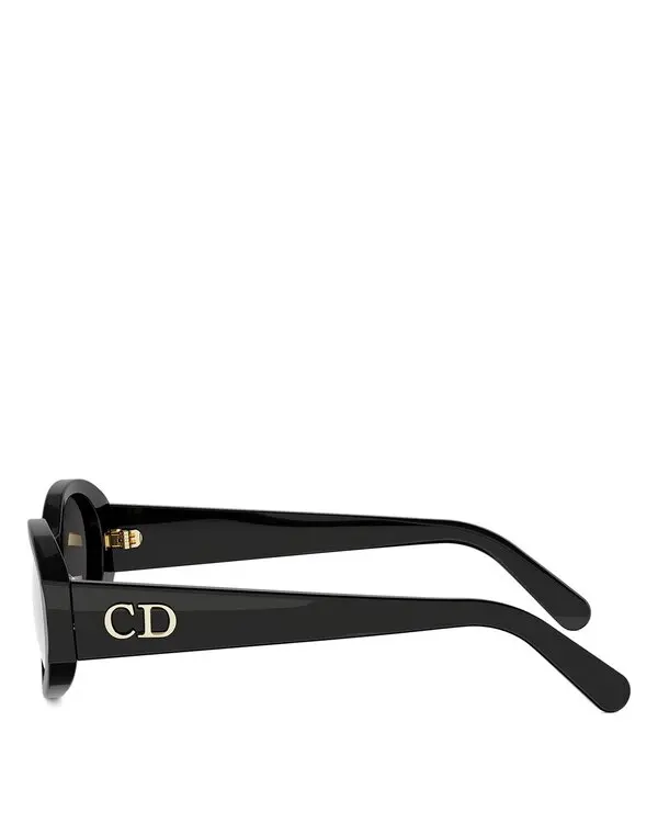 Dior Glow B3i Oval Sunglasses, 51mm - Black/grey