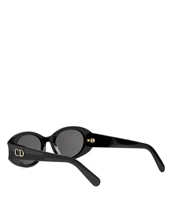 Dior Glow B3i Oval Sunglasses, 51mm - Black/grey