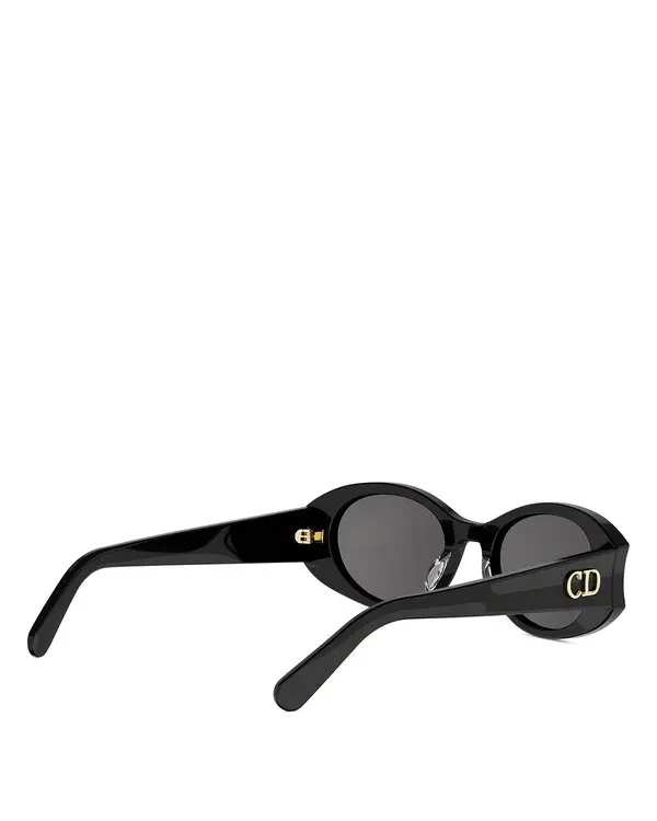 Dior Glow B3i Oval Sunglasses, 51mm - Black/grey