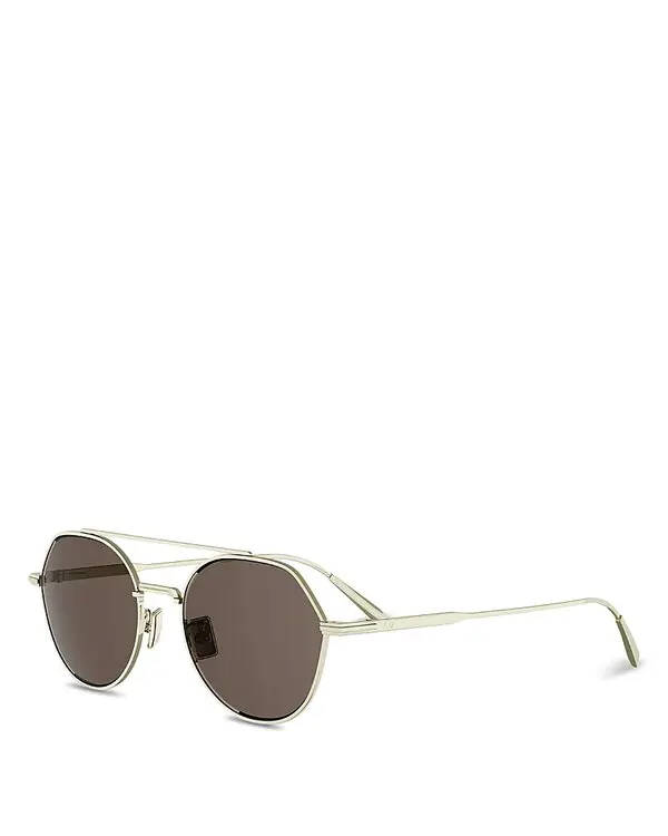 Dior Blacksuit Geometric Sunglasses, 54mm - Gold/violet