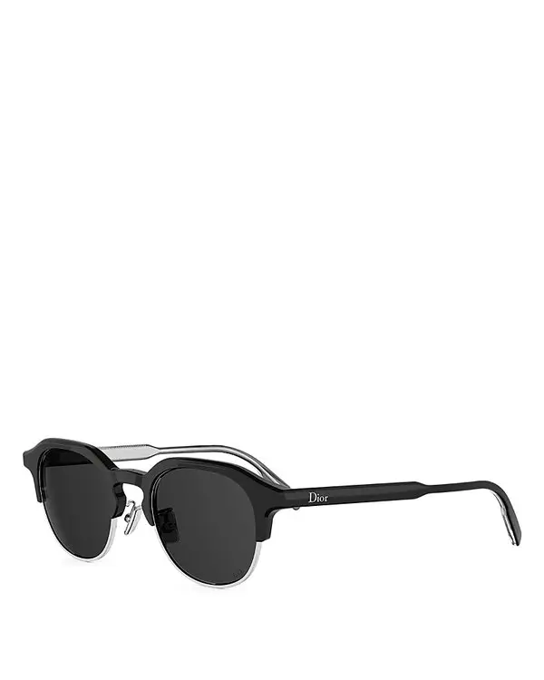 Dior Ibbon Geometric Sunglasses, 51mm - Black/grey