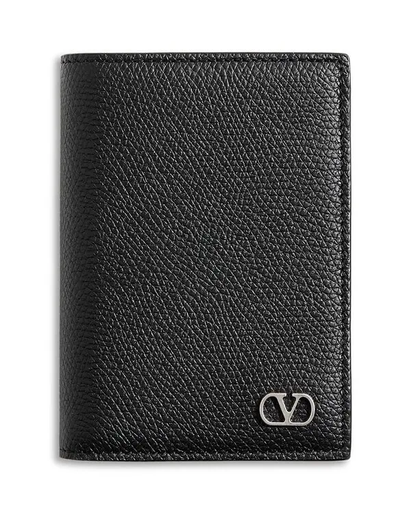 Valentino Garavani Pebble Card Holder - Black