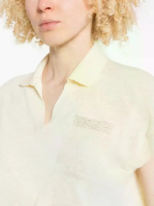 Peserico Light Knitted Polo Collar V-neck Sweater