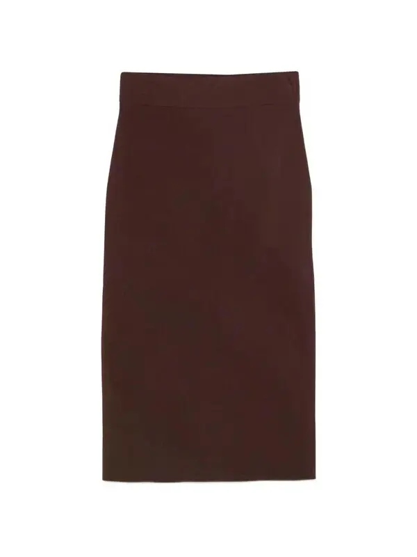Alpha Studio Elastic-waistband Midi Skirt - Brown