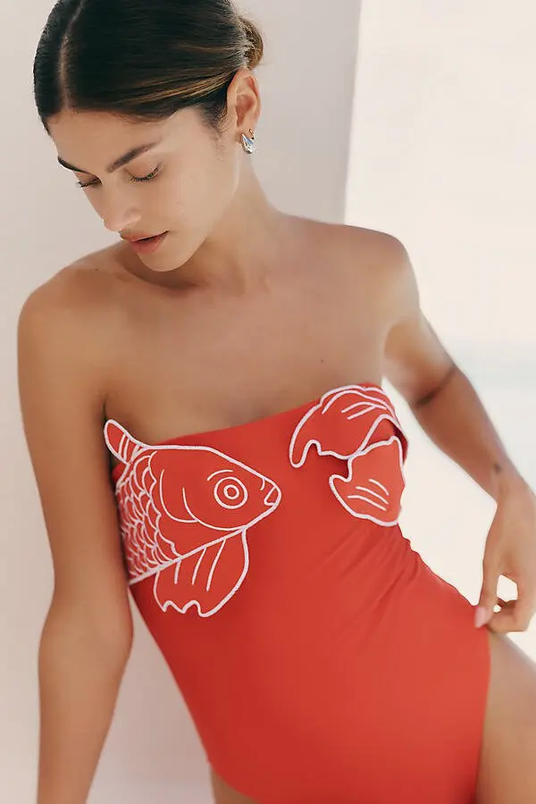 Farm Rio 3d Fish One-piece Swimsuit