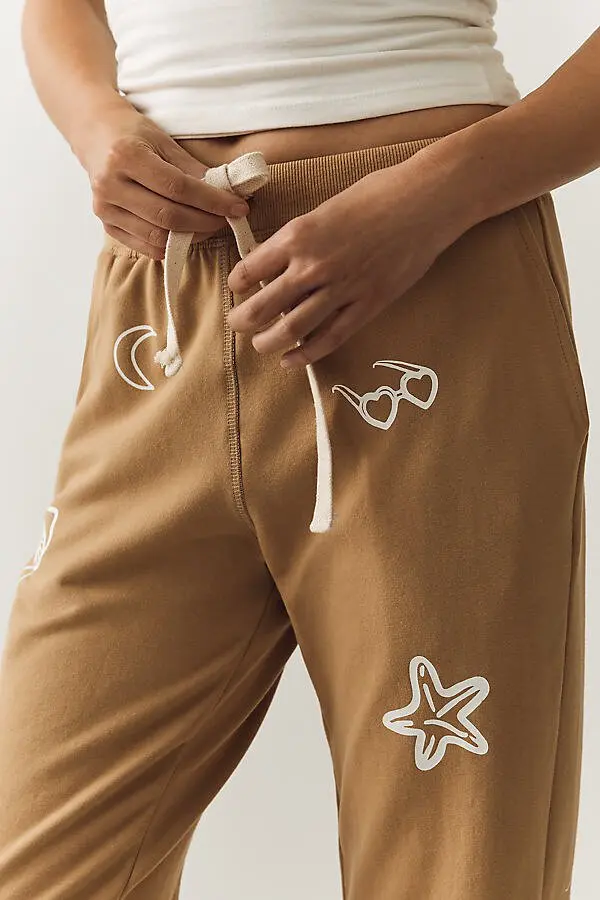 Electric & Rose Doodle Printed Jogger Pants
