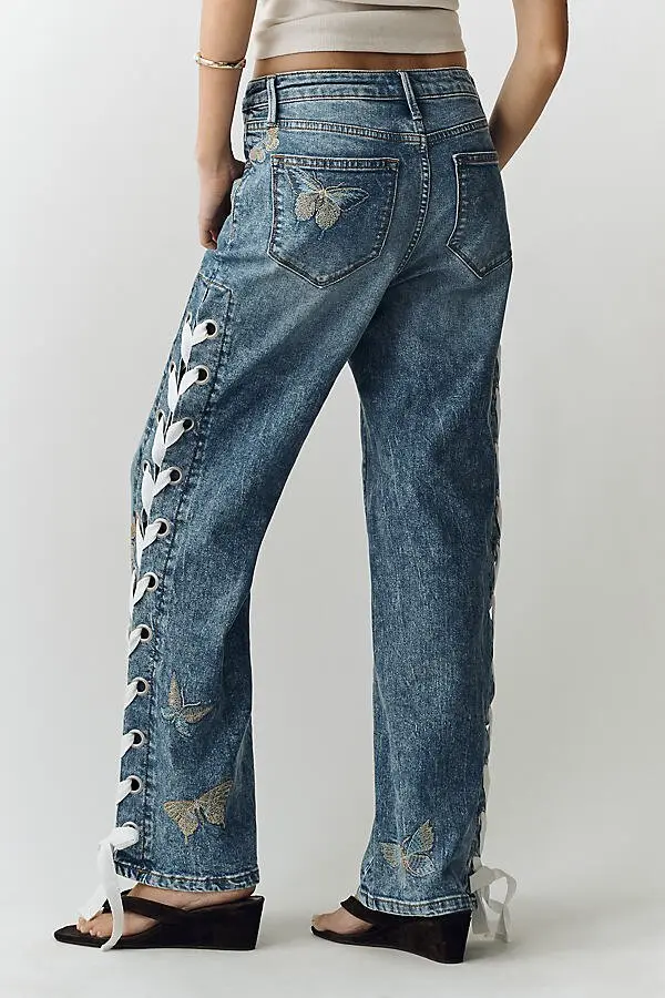 DRIFTWOOD Lacey High-rise Wide-leg Jeans