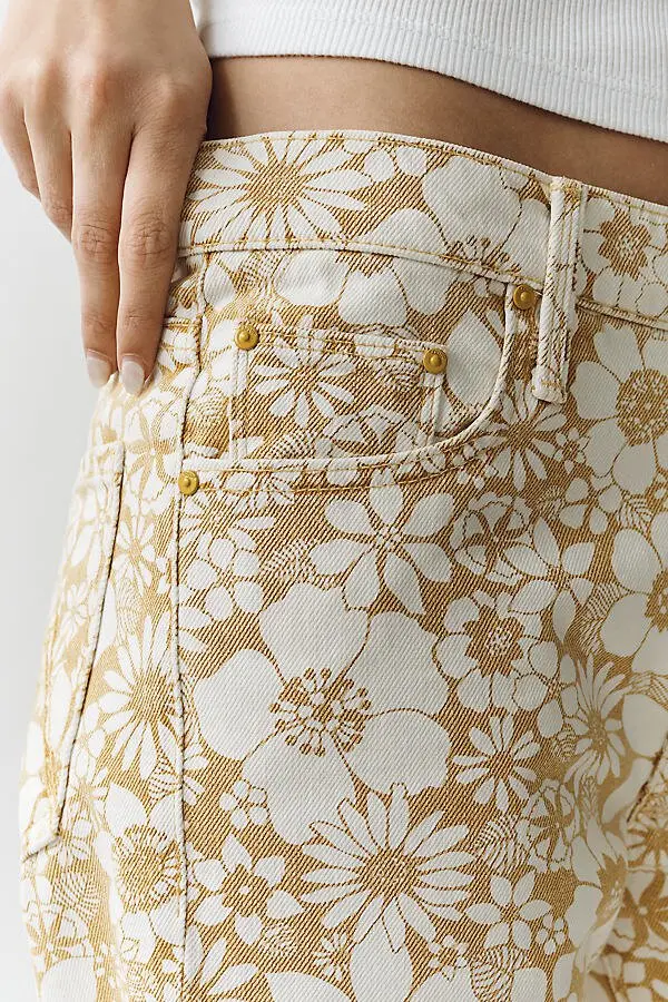 MOTHER Mid-rise Rambler Zip Ankle Jeans - Floral Notes