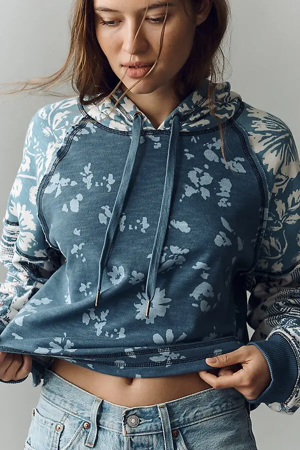 PILCRO Cotton Drawstring Hoodie