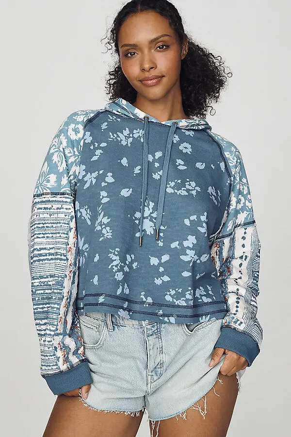 PILCRO Cotton Drawstring Hoodie