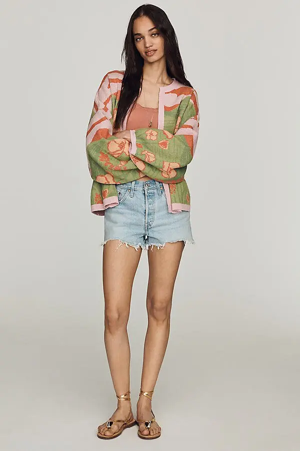 BEL KAZAN Floral Landscape Cardigan