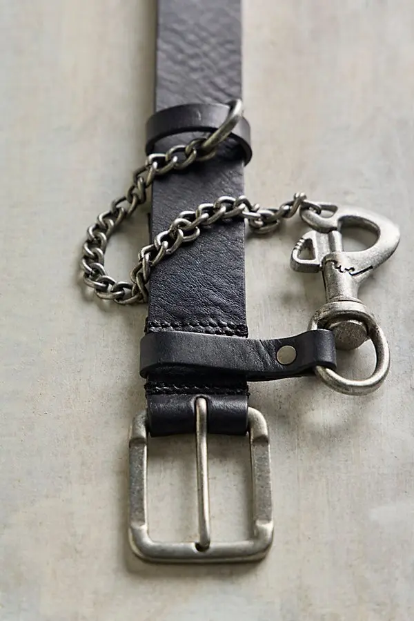 Free People Prescott Keychain Belt - Black