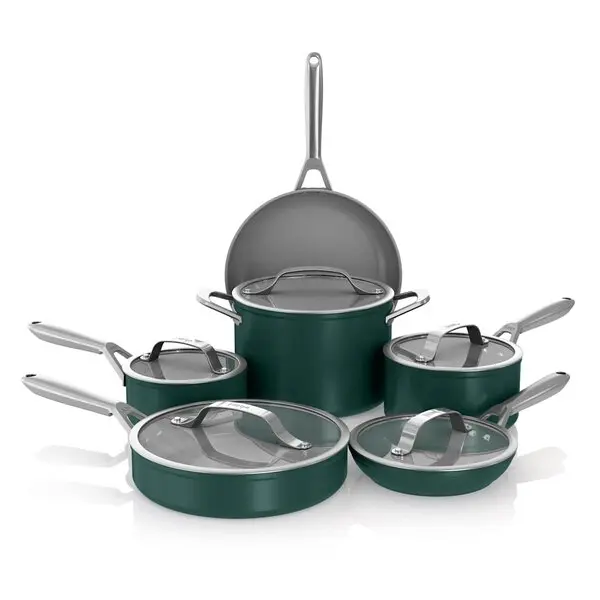 NINJA Ceramic Pro 11-piece Cookware Set - British Racing Green