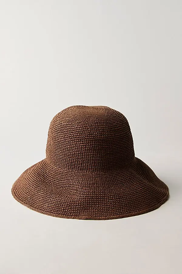 Free People Floppy Bucket Hat - Chocolate