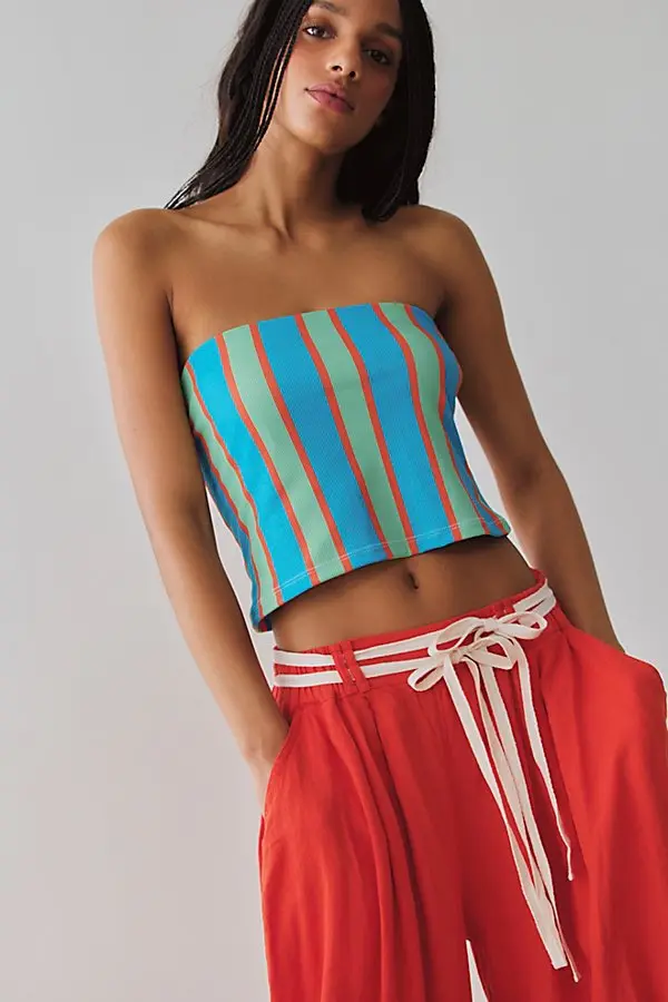 FENÁRETA Danna Ribbed Tube Top