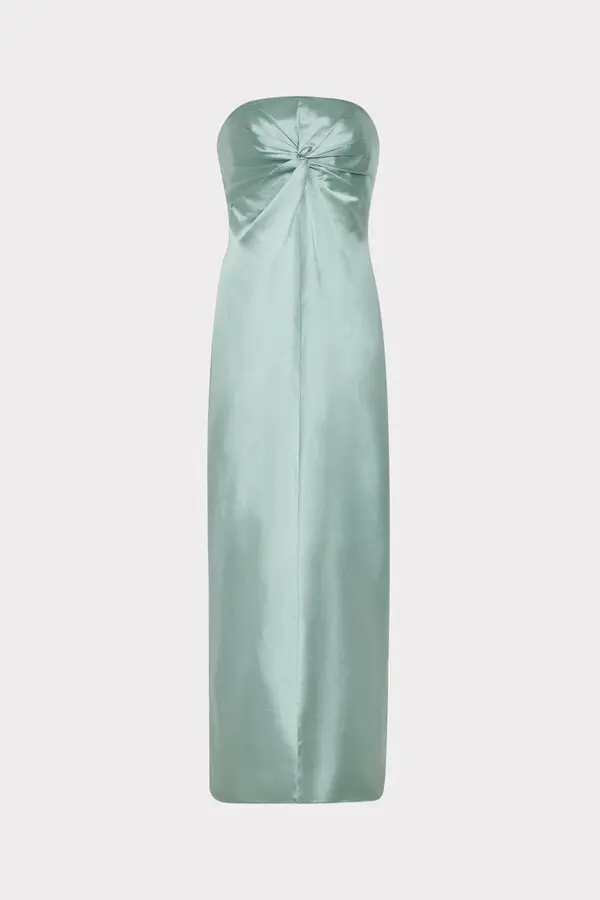 MILLY Michell Satin Strapless Maxi Gown