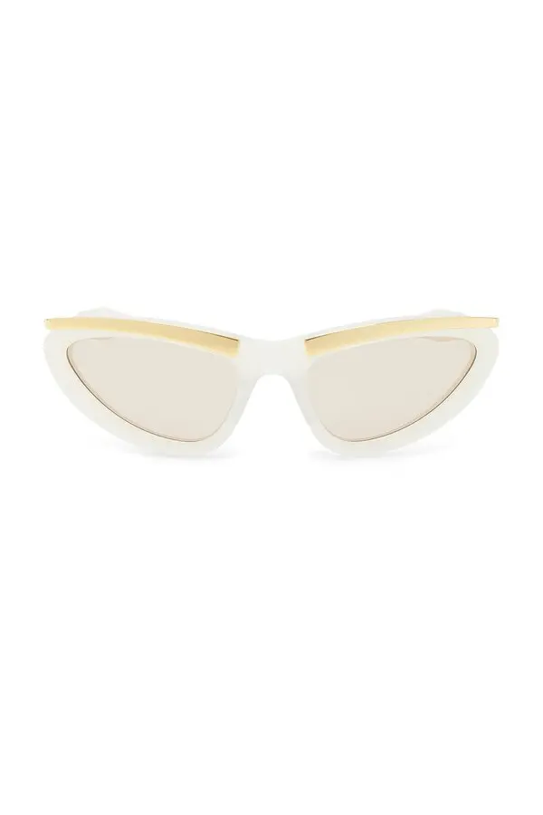 Bottega Veneta Sunglasses - Ivory & Brown