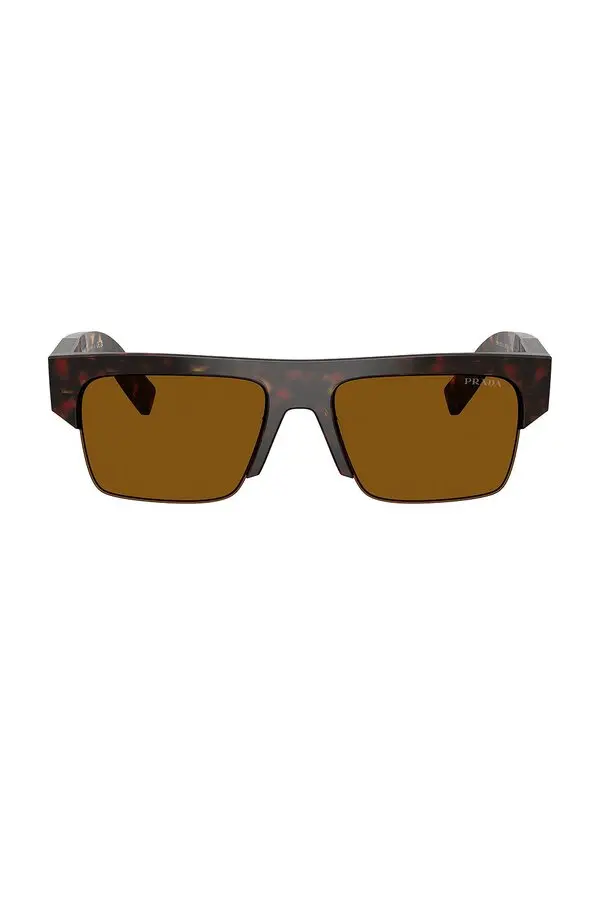 Prada Rectangle Sunglasses - Brown