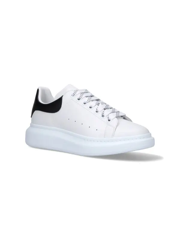Alexander McQueen Oversize" Calfskin Sneakers With Contrast Detailing - White