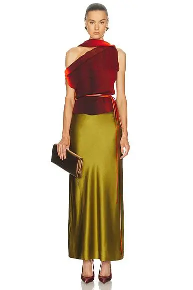 LAQUAN SMITH Asymmetrical Scarf Top