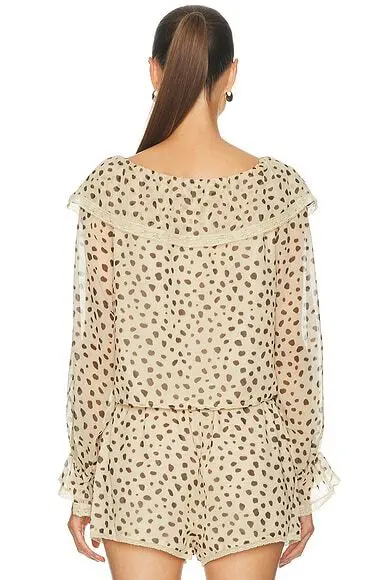 Posse Priscilla Blouse Print Silk - Cheetah