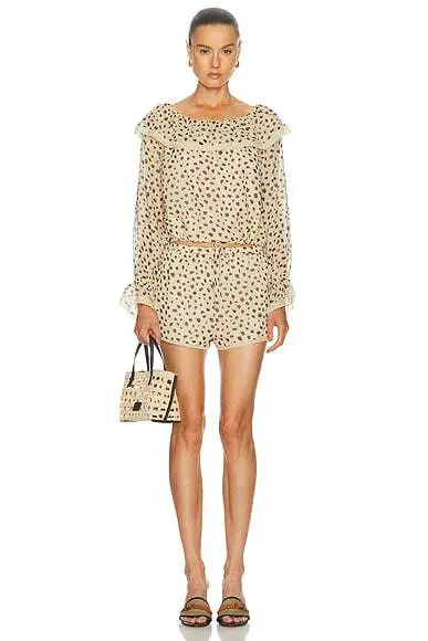 Posse Priscilla Blouse Print Silk - Cheetah