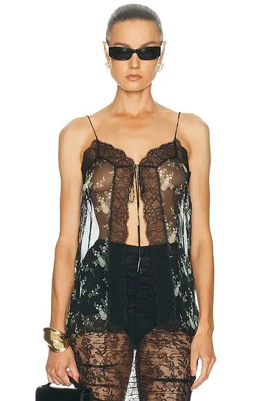 Dolce & Gabbana Sheer Lace Camisole Top