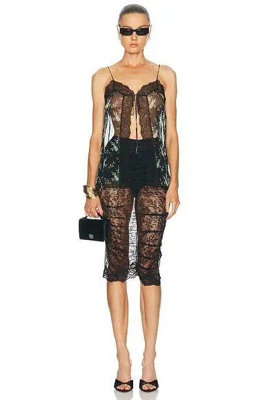 Dolce & Gabbana Sheer Lace Camisole Top