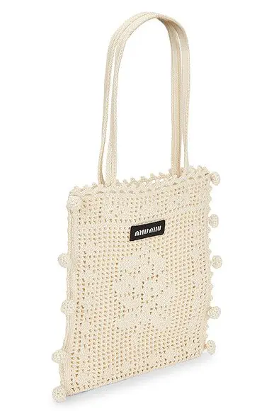 Miu Miu Filet Crochet Tote Bag