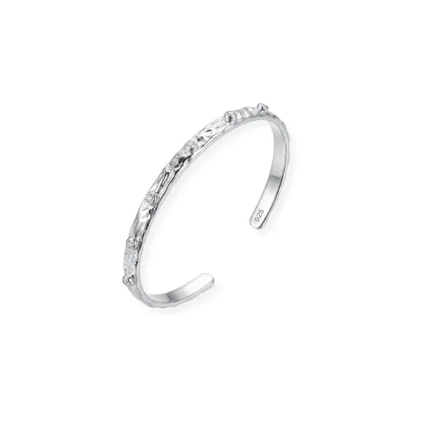 MARTINA ROZENBERG SMIRA JEWELRY Roca Bangle Bracelet With Cubic Zirconia - Silver
