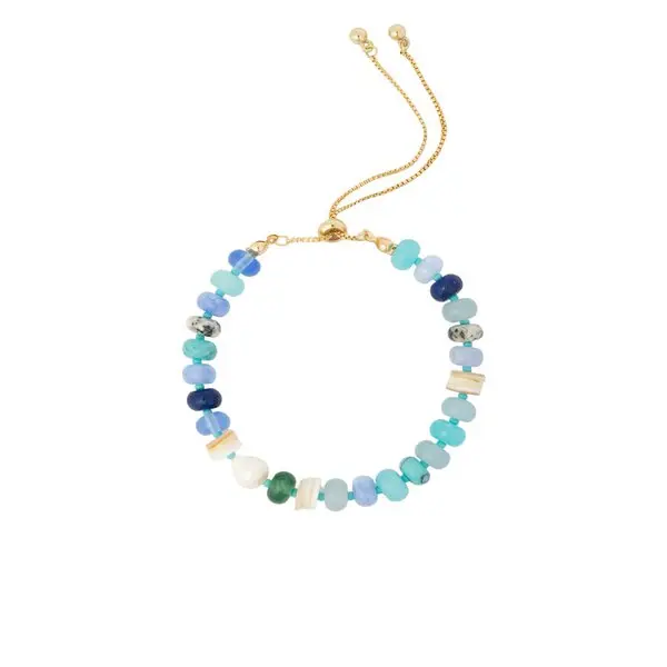 Saachi Multicolor Beaded Bracelet - Blue